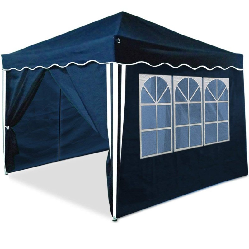 Pavilion de gradina, 3x3 m, pliabil, 4 pereti laterali cu ferestre ...